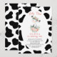 Holy Cow Girl Pink Floral Farm 1st Birthday Invitation | Zazzle