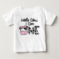 Holy Cow I Am One Girl 1st Birthday T-Shirt | Zazzle