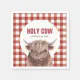 Holy Cow I'm One brown Cow Print birthday Napkins | Zazzle