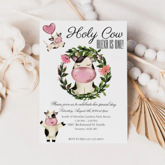 Holy Cow! Invitation | Zazzle
