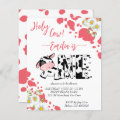 Holy cow pink cute cow birthday budget invitation | Zazzle