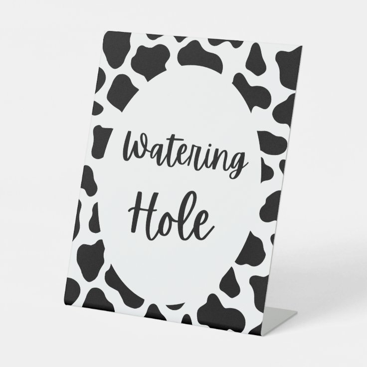 Holy Cow Print Birthday Watering Hole Sign | Zazzle