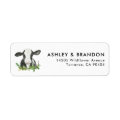 Holy Cow Print Farm Animal Cow Party Address Label | Zazzle