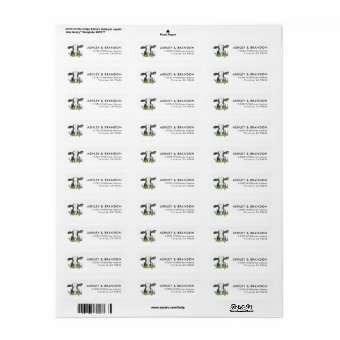 Holy Cow Print Farm Animal Cow Party Address Label | Zazzle