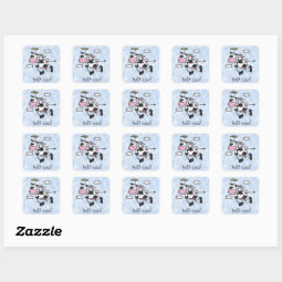 Holy Cow! Square Sticker | Zazzle