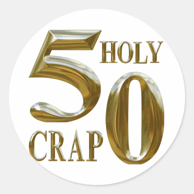 Holy Crap Classic Round Sticker | Zazzle