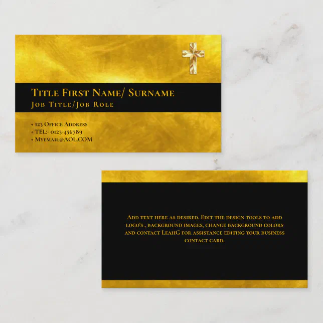 Holy Cross Christian Faith Priest Pastor Clergy Business Card | Zazzle