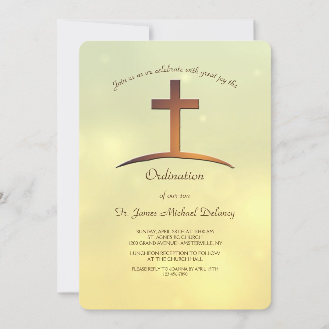 Holy Cross Ordination Invitation | Zazzle