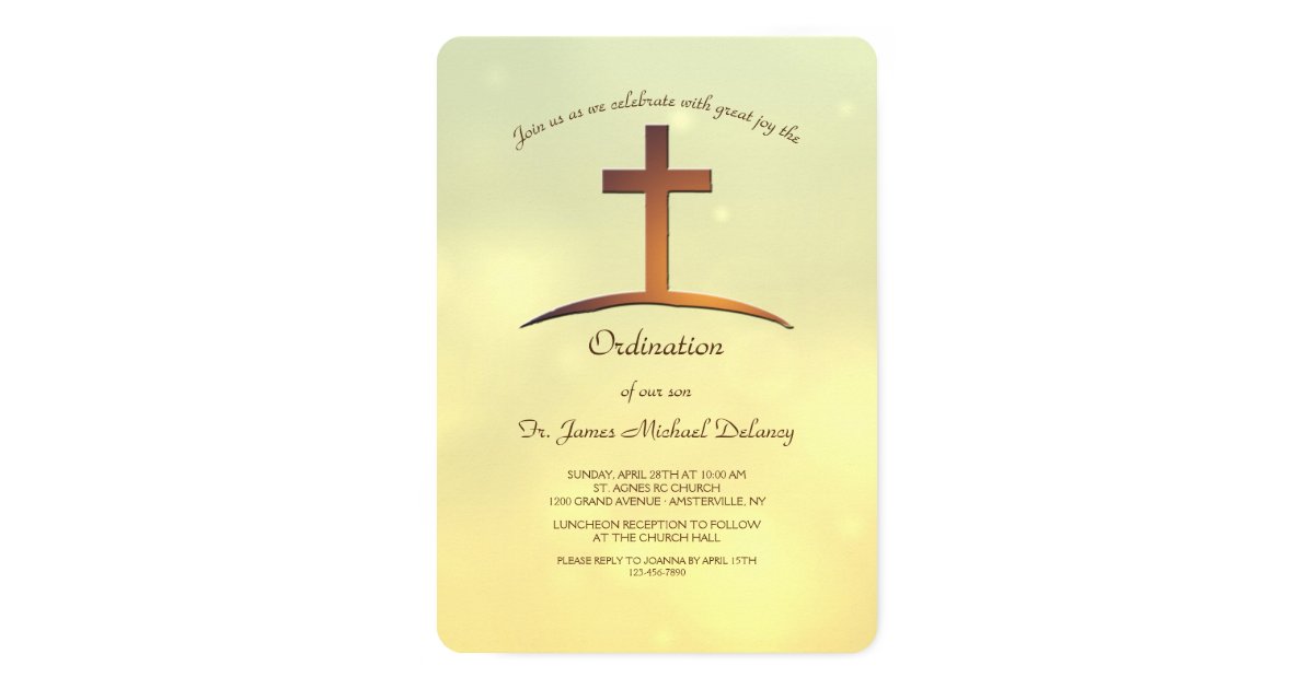 Holy Cross Ordination Invitation | Zazzle.com