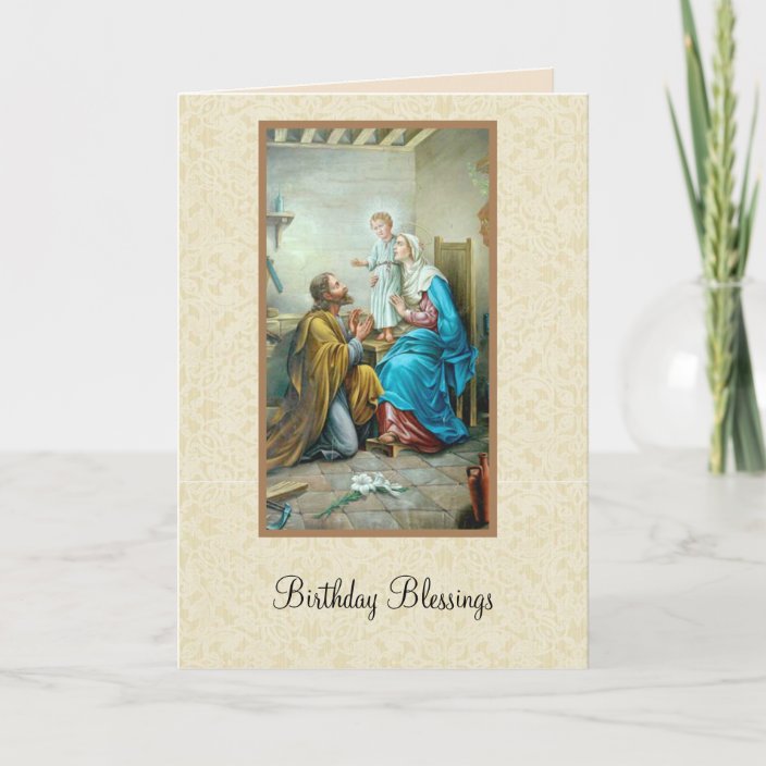 Holy Family Birthday Special Occasion Catholic Card | Zazzle.com