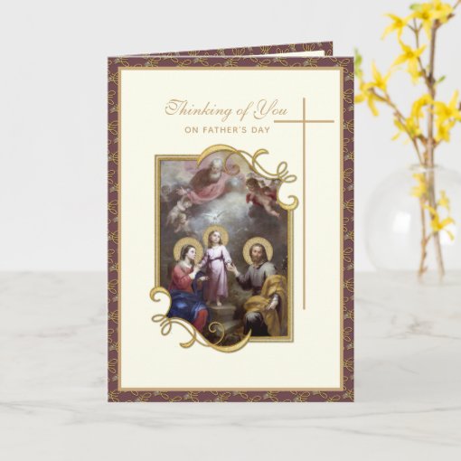 Holy Family Fathers Day Catholic Religious Card | Zazzle