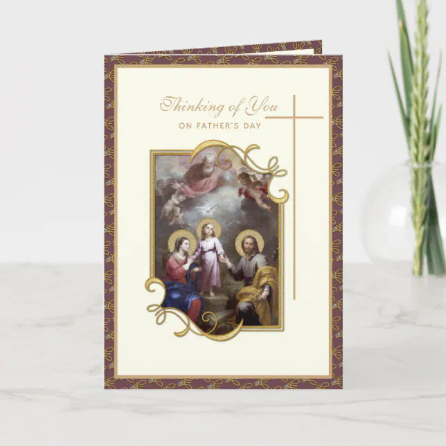 Holy Family Fathers Day Catholic Religious Card | Zazzle