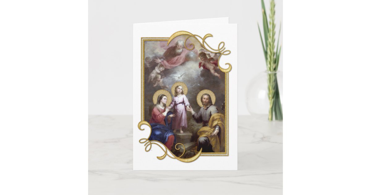 Holy Family Jesus Mary Joseph Trinity Card | Zazzle