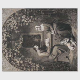 Holy Family Virgin Mary Saint Joseph Jesus Christ Wrapping Paper | Zazzle