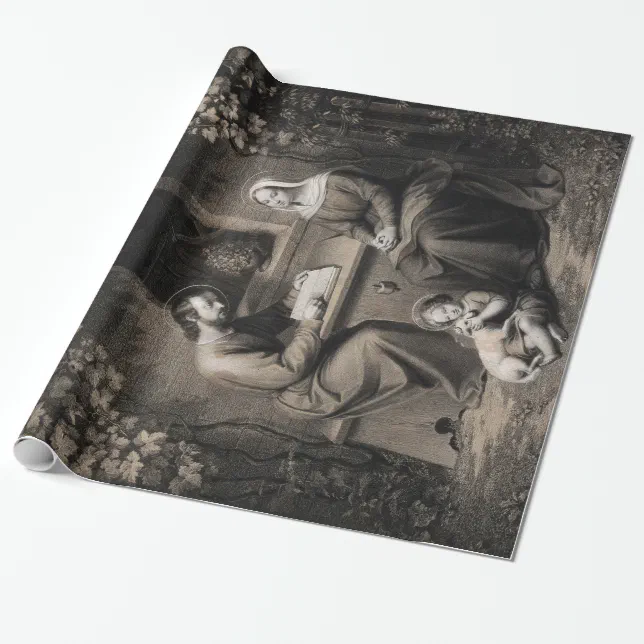 Holy Family Virgin Mary Saint Joseph Jesus Christ Wrapping Paper | Zazzle