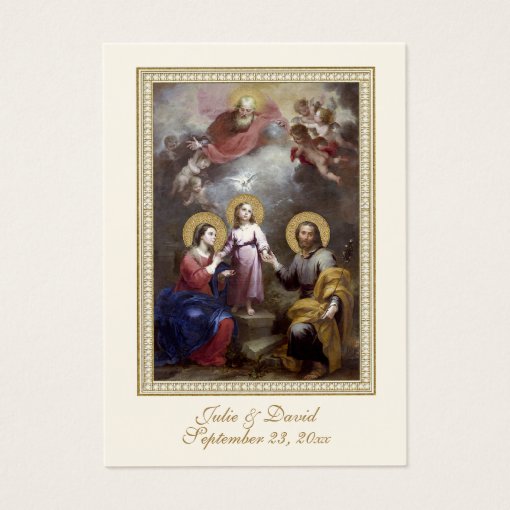 Holy Family Wedding Prayer Holy Card | Zazzle