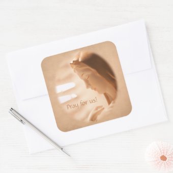 Holy Mary Square Sticker | Zazzle