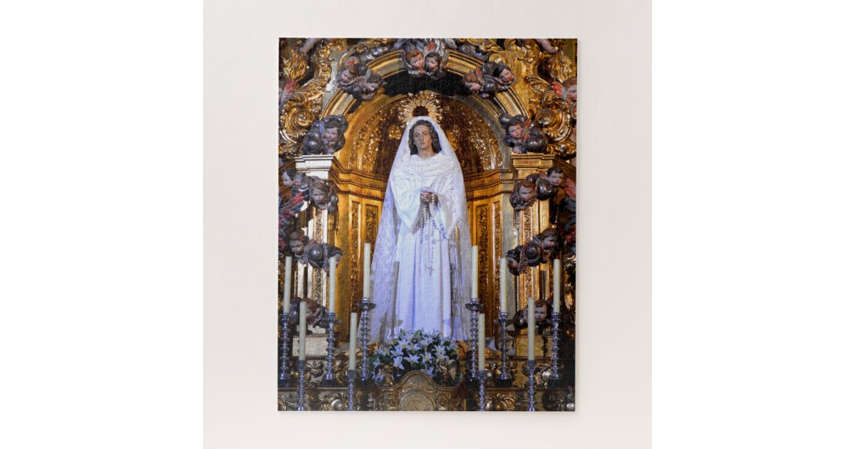 Holy mother Mary Jigsaw Puzzle | Zazzle