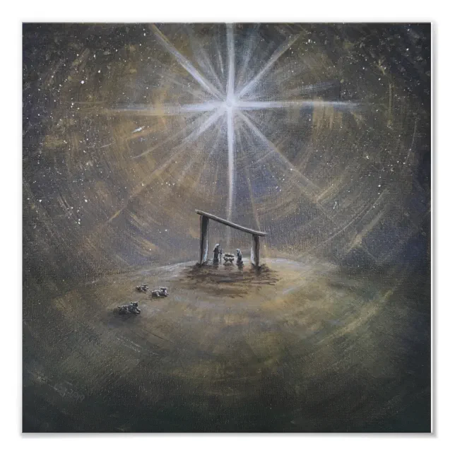 Holy Nativity Poster, 12"x12" Photo Print | Zazzle