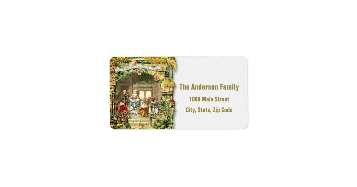 Holy Nativity Scene Address Label | Zazzle