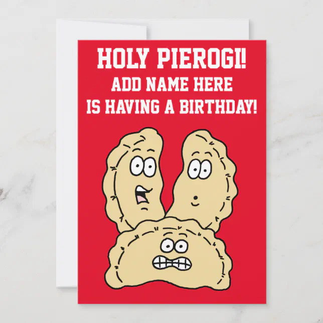 Holy Pierogi Polish Birthday Invitation | Zazzle