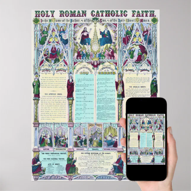 Holy Roman Catholic Faith Infographic Chart | Zazzle
