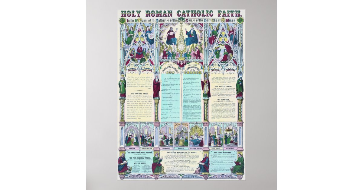 Holy Roman Catholic Faith Infographic Chart | Zazzle