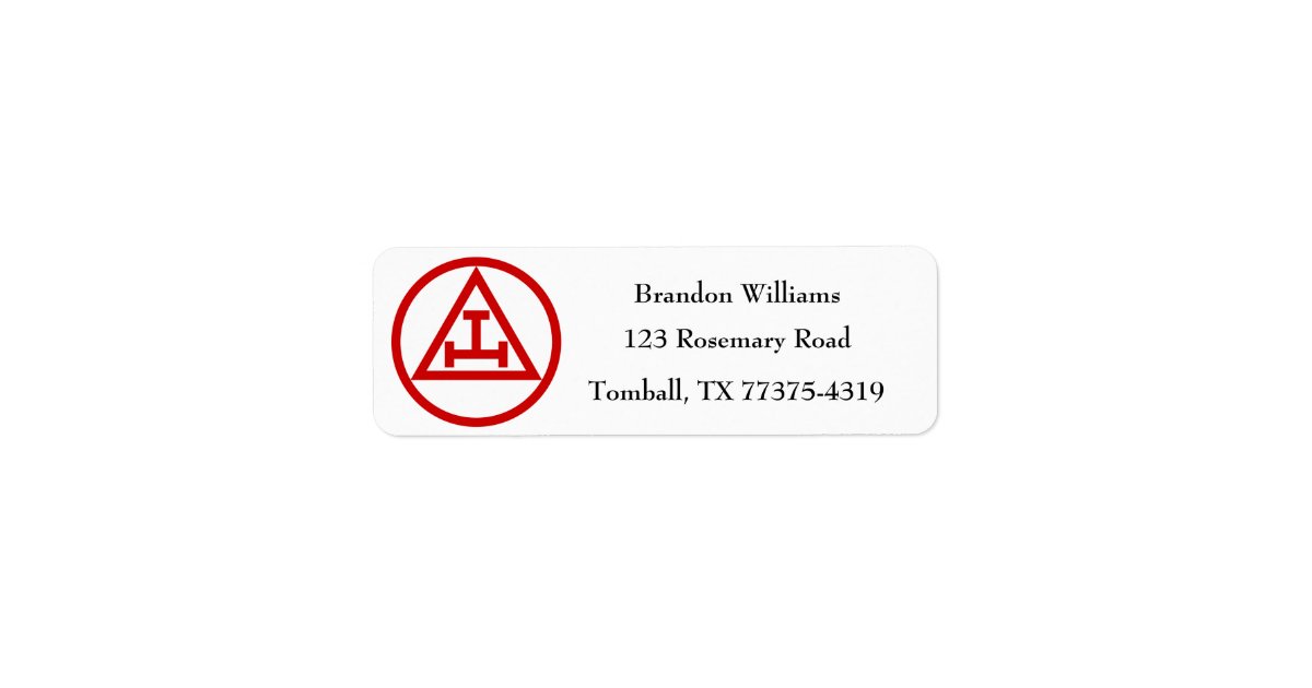Holy Royal Arch Freemason Masonic Freemasonry Label | Zazzle