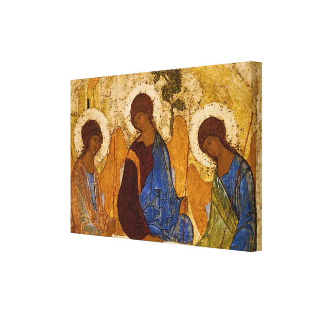Holy Trinity Icon by Rublev Orthodox Byzantine Art Canvas Print | Zazzle