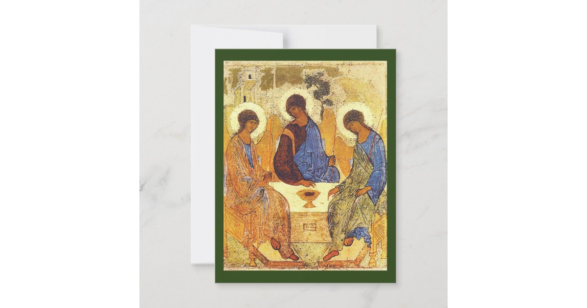 Holy Trinity icon prayer card | Zazzle