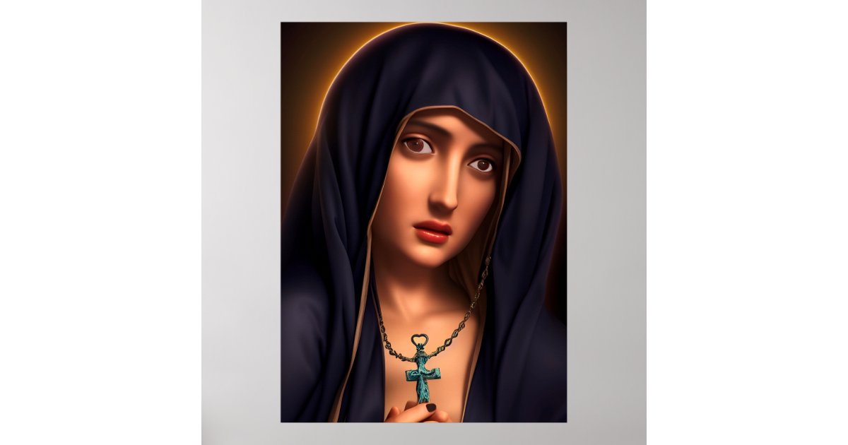 Holy Virgin Mary Artwork Poster | Zazzle