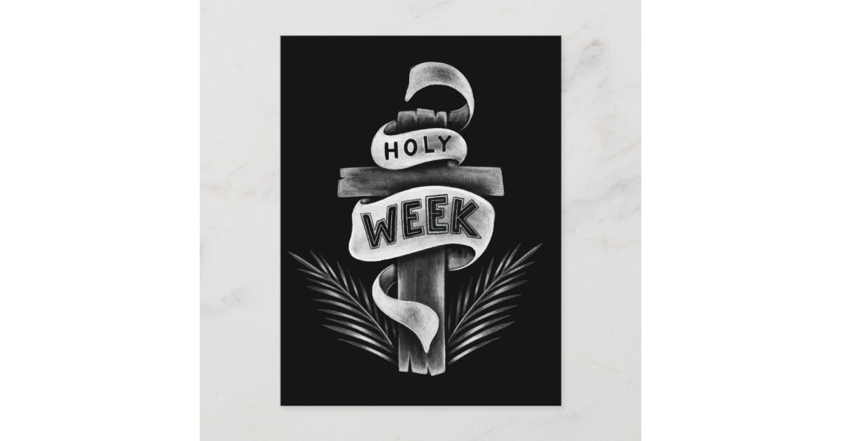 Holy Week Crucifix Holiday Postcard | Zazzle
