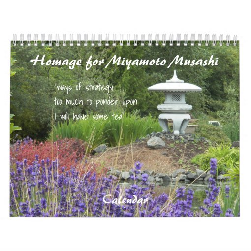 Homage for Miyamoto Musashi Haiku Calendar | Zazzle