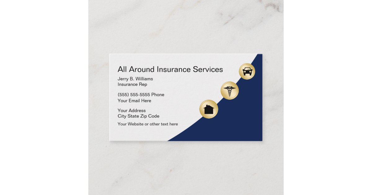 Home Auto And Health Insurance Business Card | Zazzle