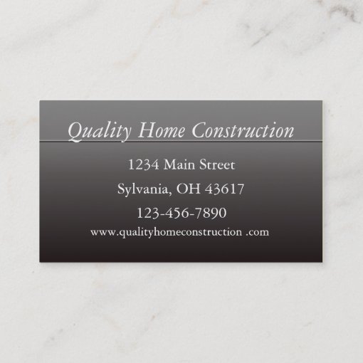 Home Builder Business Card | Zazzle