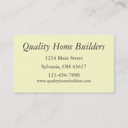 Home Builder Business Card | Zazzle