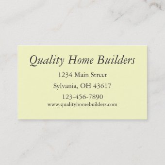 Home Builder Business Card | Zazzle