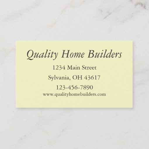 Home Builder Business Card | Zazzle