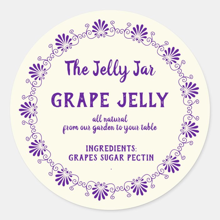 Home Canned Grape Jelly Your Company Name Label | Zazzle.com