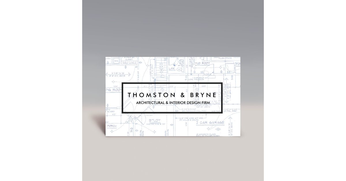 Home Construction and Architect Blueprint Business Card | Zazzle