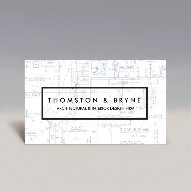 Home Construction and Architect Blueprint Business Card | Zazzle