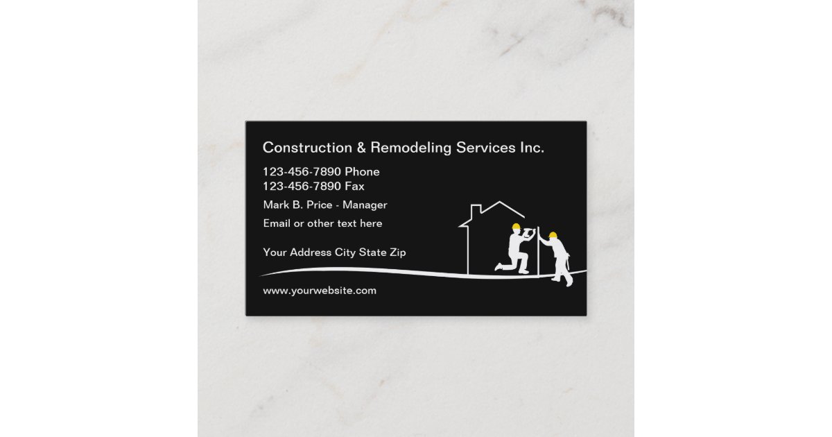 Home Construction And Remodeling Business Card | Zazzle