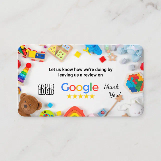 Home Daycare Google Review Template With QR - Business Card | Zazzle