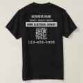 Home electric service QR code Logo custom work T-Shirt | Zazzle