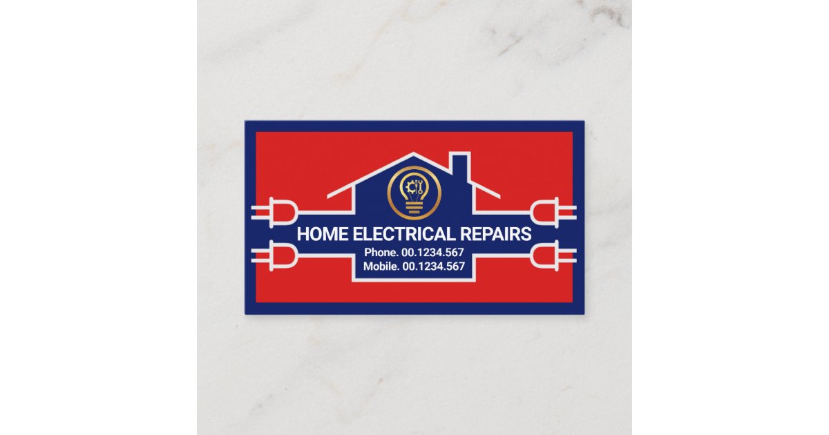 Home Electrical Circuit Wiring Business Card | Zazzle