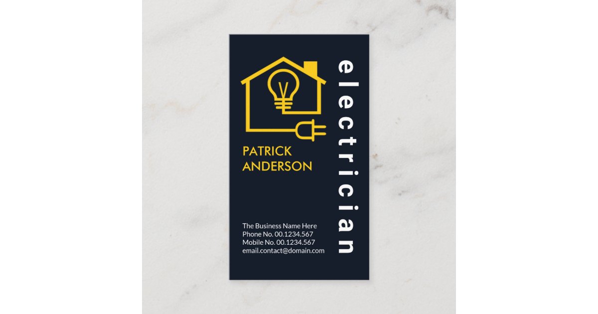 Home Electrical Wiring Circuit Electrician Business Card | Zazzle