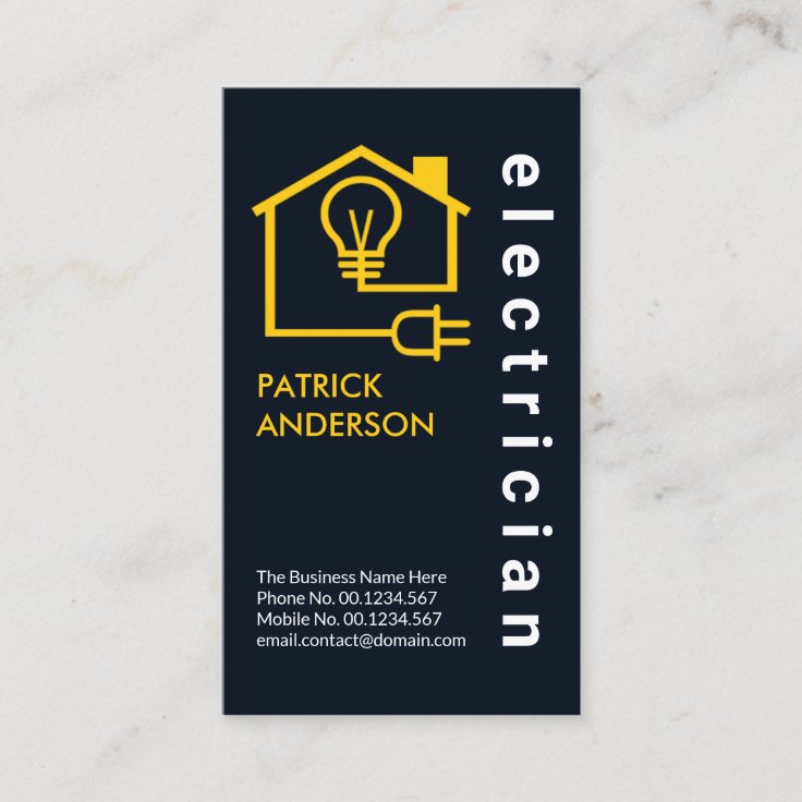 Home Electrical Wiring Circuit Electrician Business Card | Zazzle