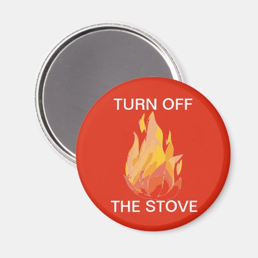 Home Fire Safety Stove Magnet | Zazzle