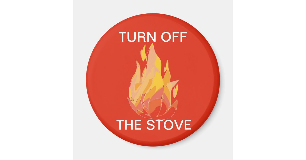Home Fire Safety Stove Magnet | Zazzle