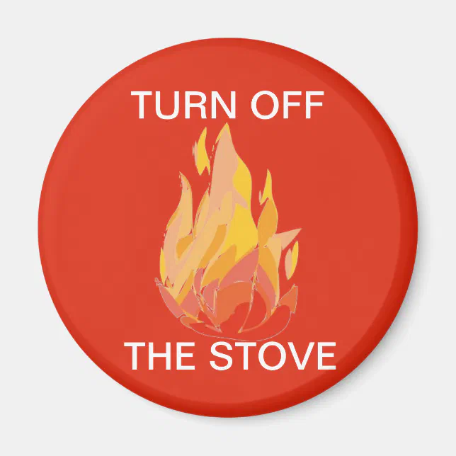 Home Fire Safety Stove Magnet | Zazzle
